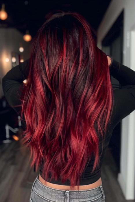 35+ Gorgeous Ways To Wear Red Highlights in Brown Hair - Flo's Blog