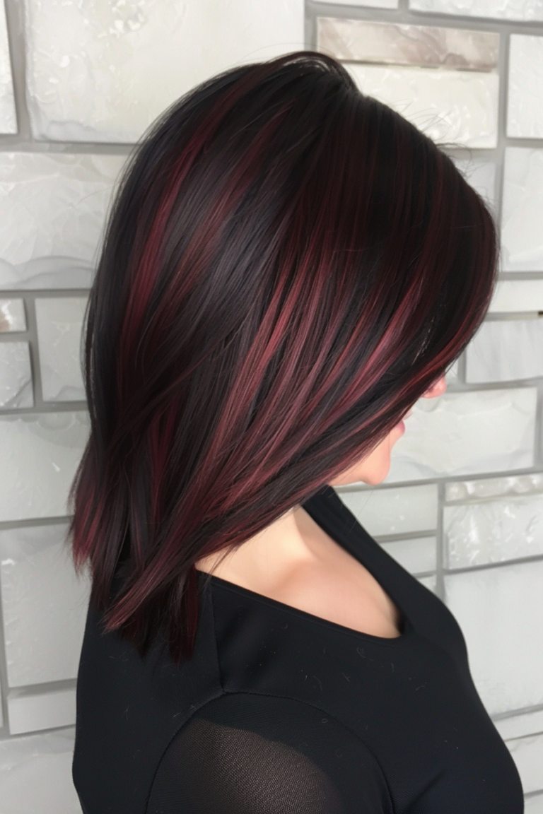 35+ Gorgeous Ways To Wear Red Highlights in Brown Hair - Flo's Blog