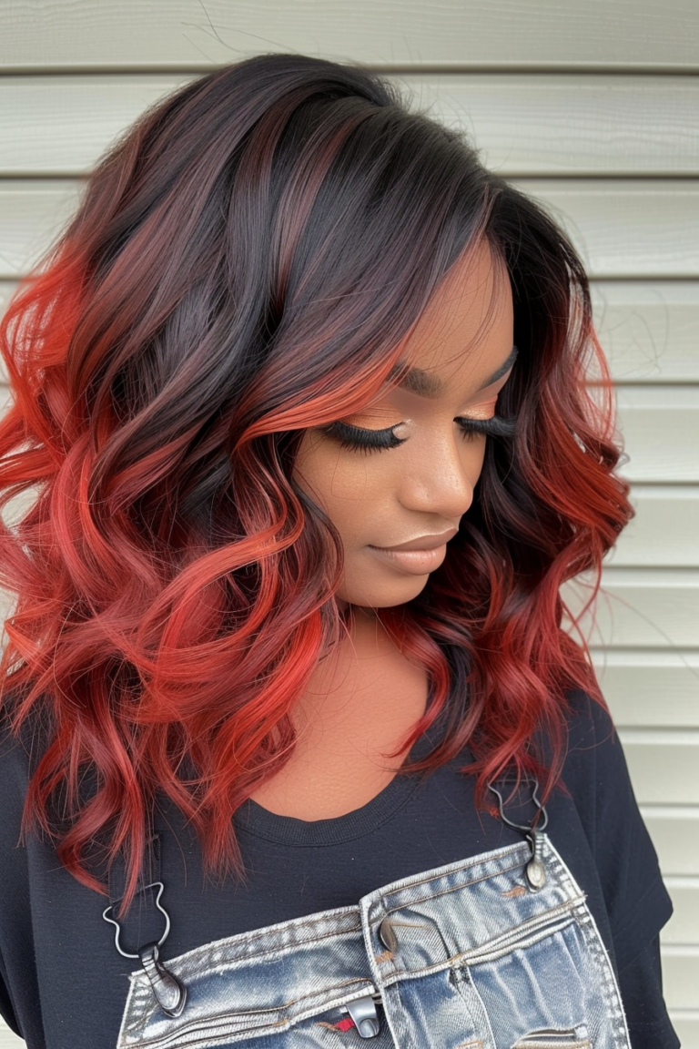 35+ Gorgeous Ways To Wear Red Highlights in Brown Hair - Flo's Blog