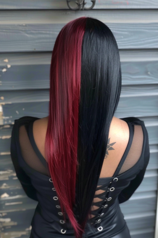45 Sizzling Hot Red Highlights Ideas for Black Hair - Flo's Blog