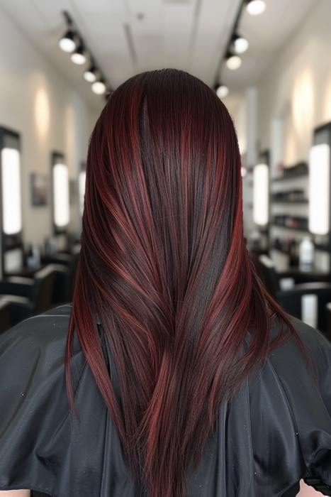 35+ Gorgeous Ways To Wear Red Highlights in Brown Hair - Flo's Blog