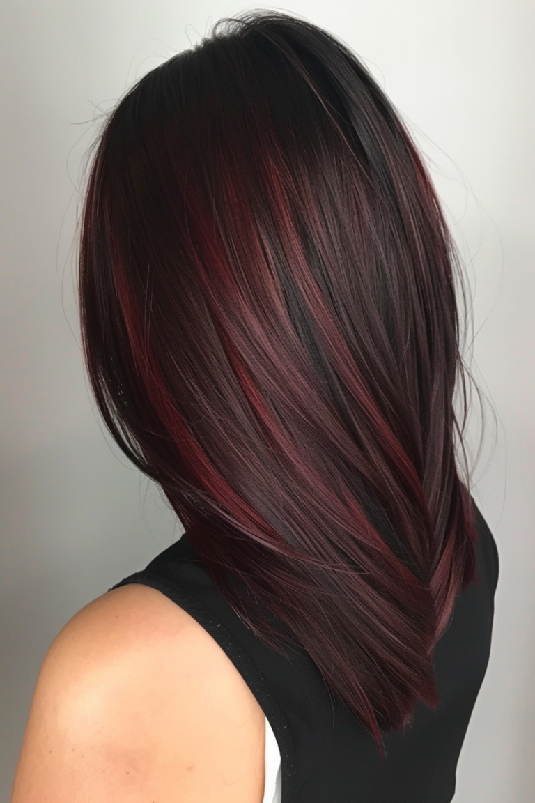 35+ Gorgeous Ways To Wear Red Highlights In Brown Hair - LaylaShine