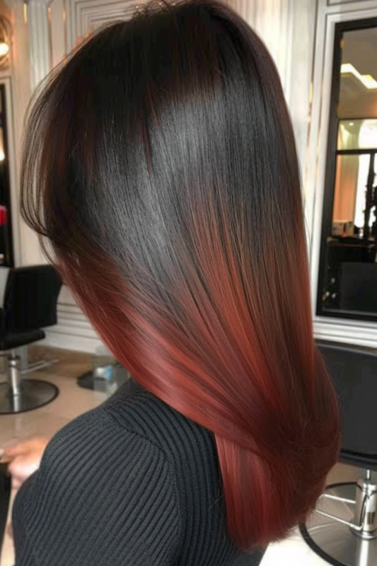 35+ Gorgeous Ways To Wear Red Highlights in Brown Hair - Flo's Blog