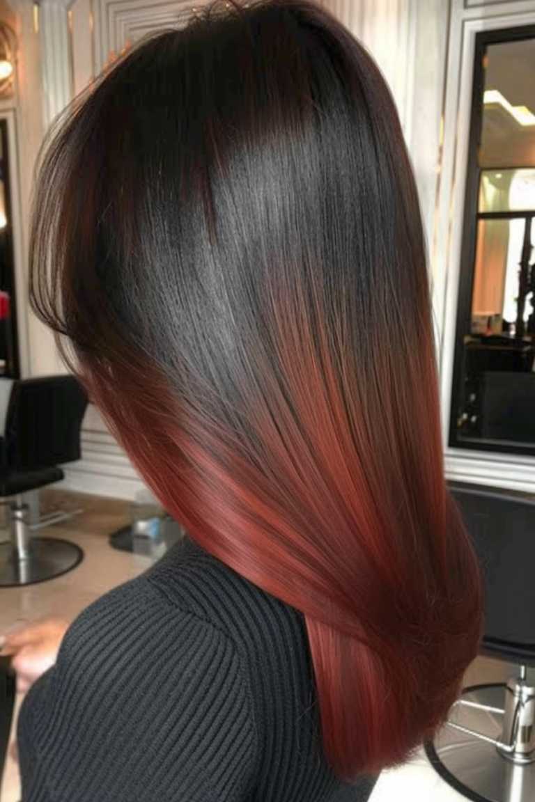 35+ Gorgeous Ways To Wear Red Highlights in Brown Hair - Flo's Blog