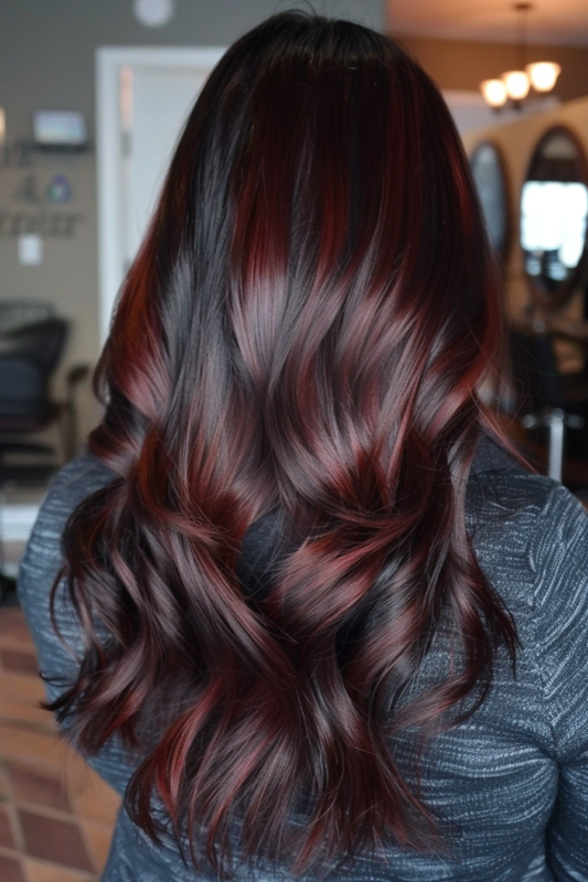 35+ Gorgeous Ways To Wear Red Highlights in Brown Hair - Flo's Blog