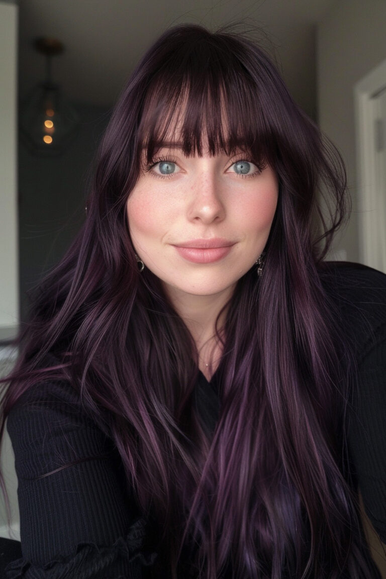 45 Stunning Examples of Long Hair With Bangs - Flo's Blog