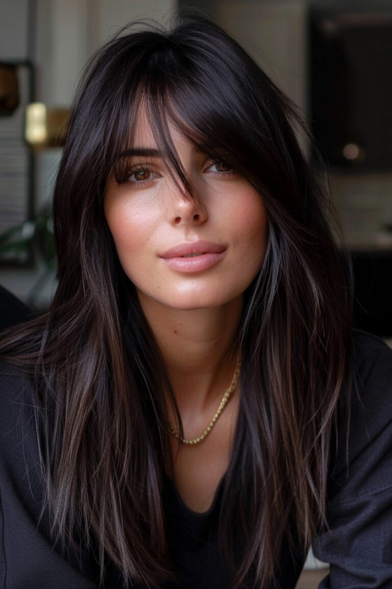 45 Stunning Examples of Long Hair With Bangs - Flo's Blog