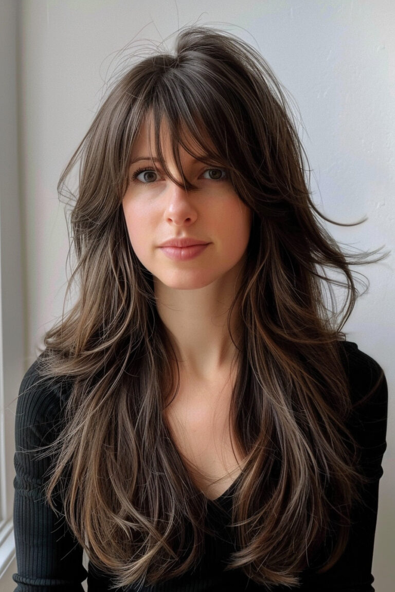 45 Stunning Examples of Long Hair With Bangs - Flo's Blog