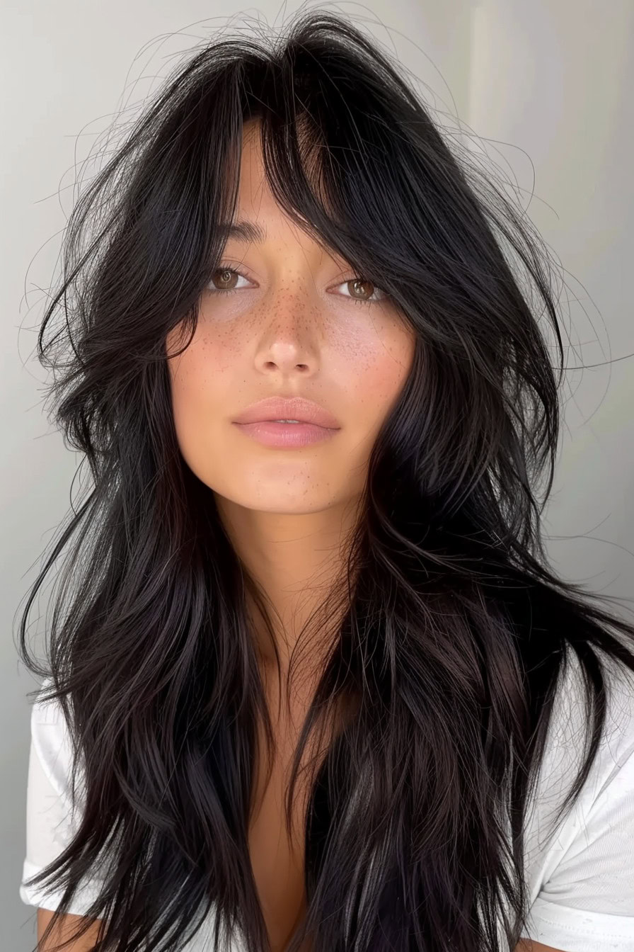 45 Stunning Examples of Long Hair With Bangs - Flo's Blog
