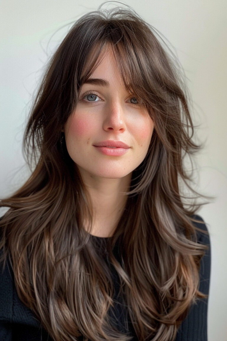 45 Stunning Examples of Long Hair With Bangs - Flo's Blog