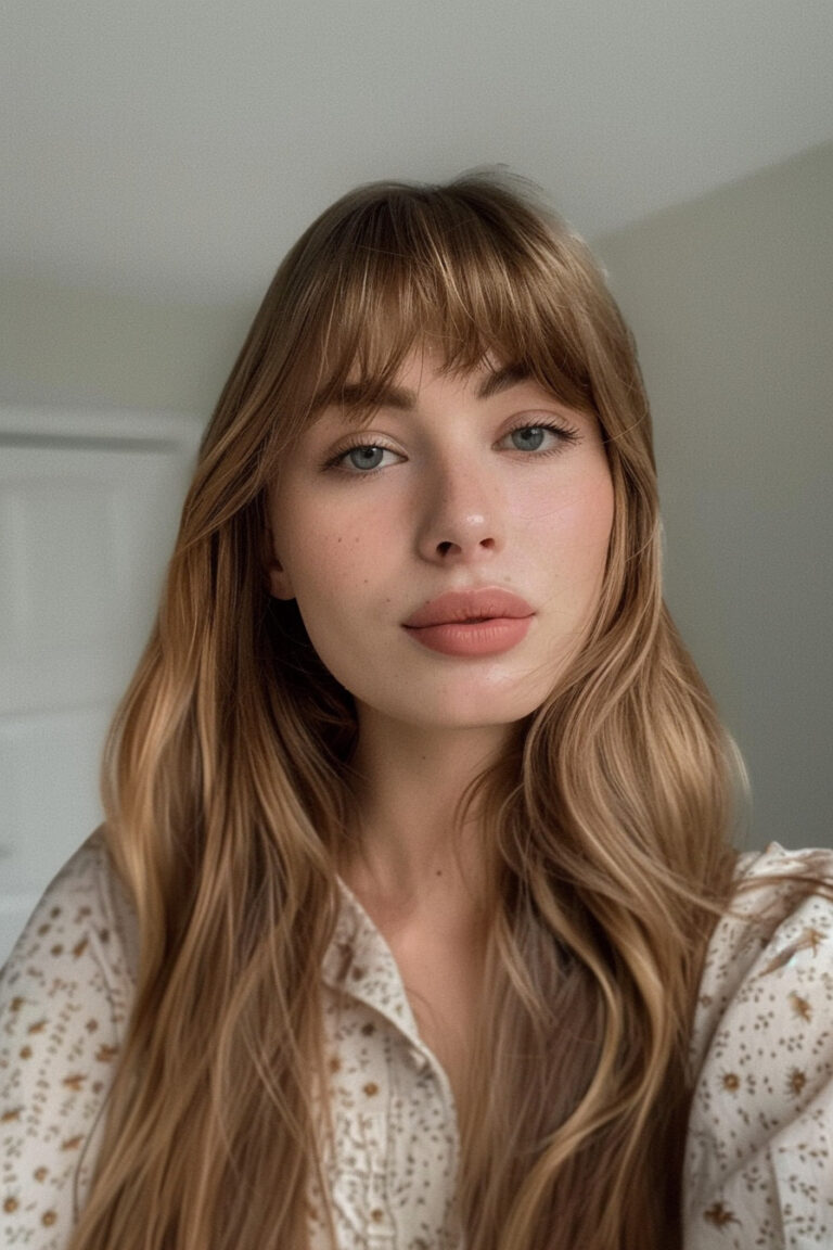 45 Stunning Examples of Long Hair With Bangs - Flo's Blog