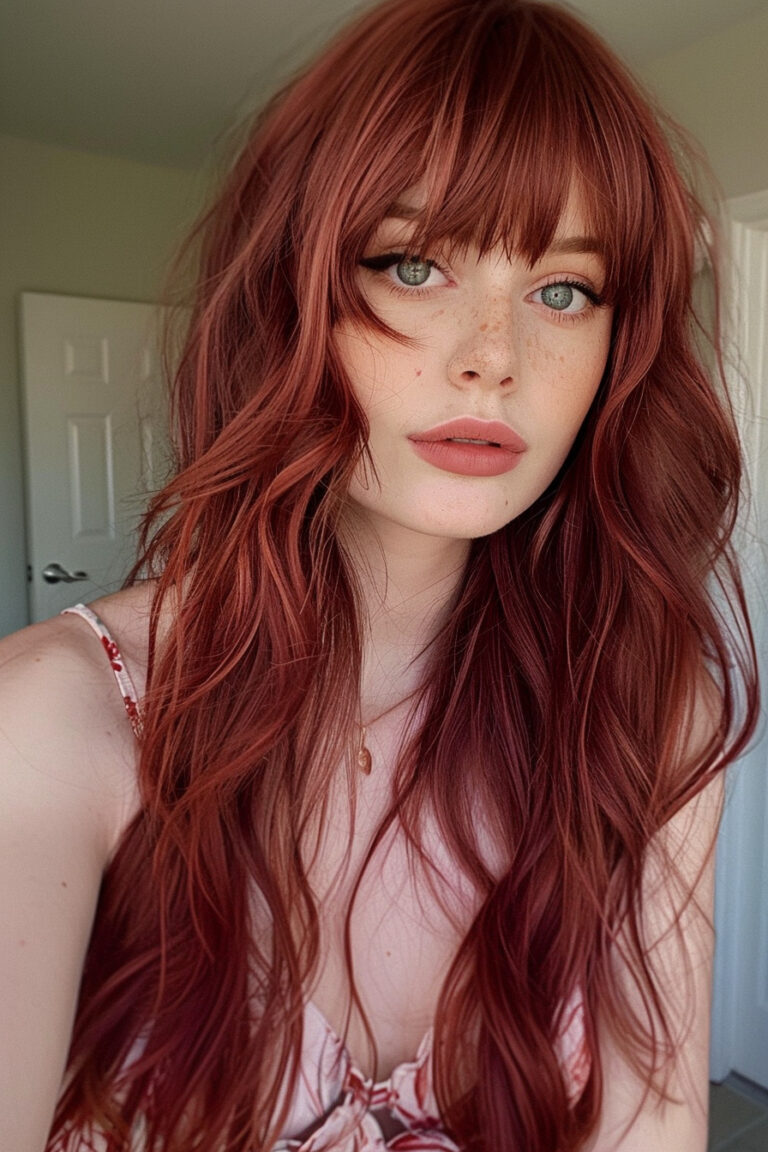 45 Stunning Examples of Long Hair With Bangs - Flo's Blog