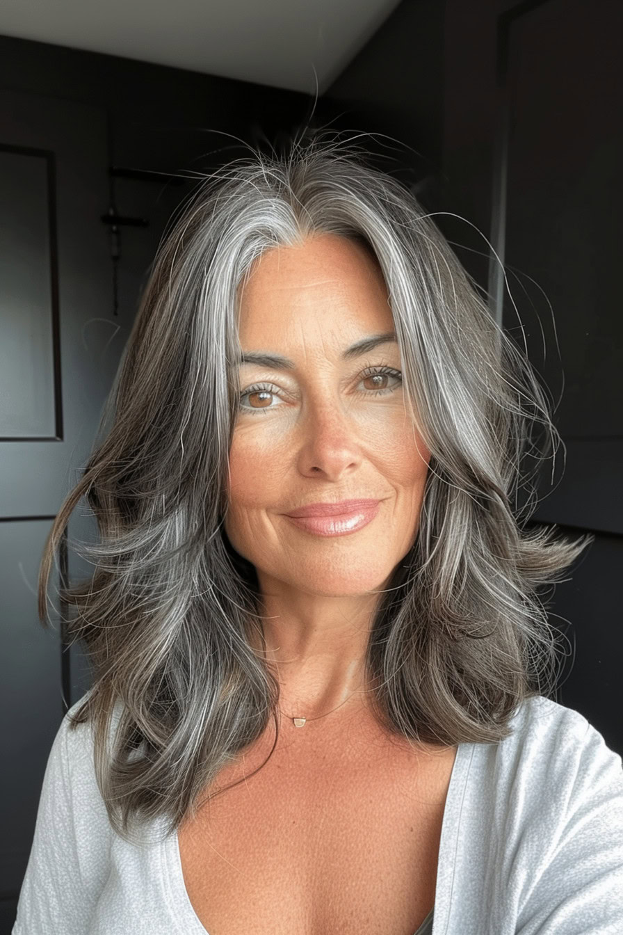 25 Examples of Transitioning to Gray Hair That'll Make You Want To Ditch the Dye - Flo's Blog