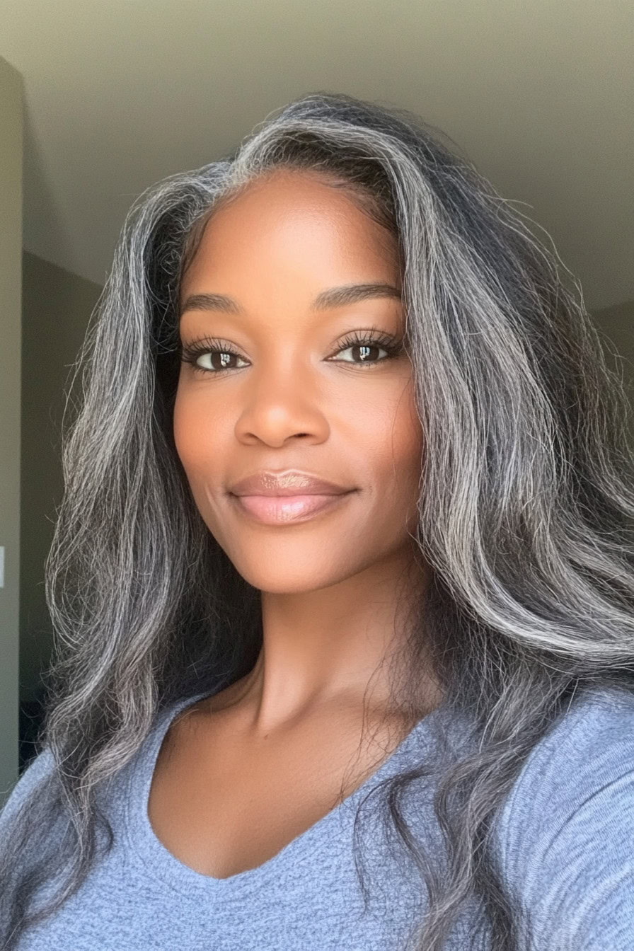 25 Examples of Transitioning to Gray Hair That'll Make You Want To Ditch the Dye - Flo's Blog