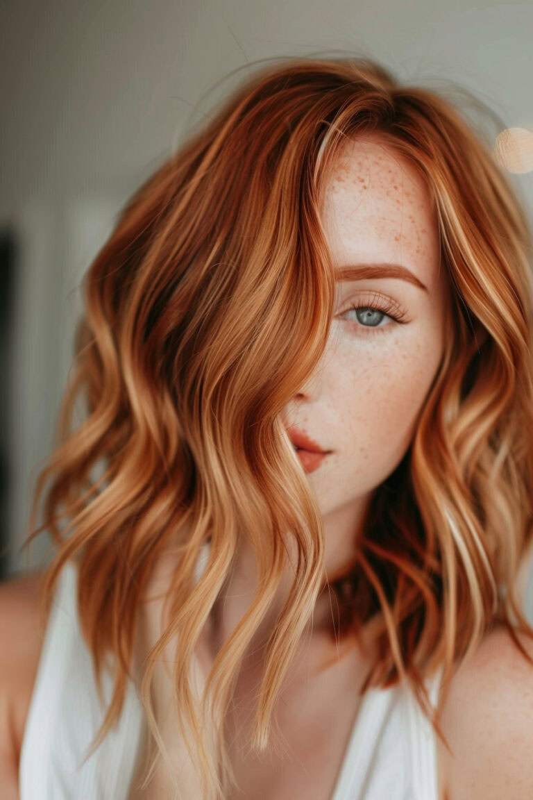 35+ Stunning Red Hair with Blonde Highlights Combos To Try This Year ...