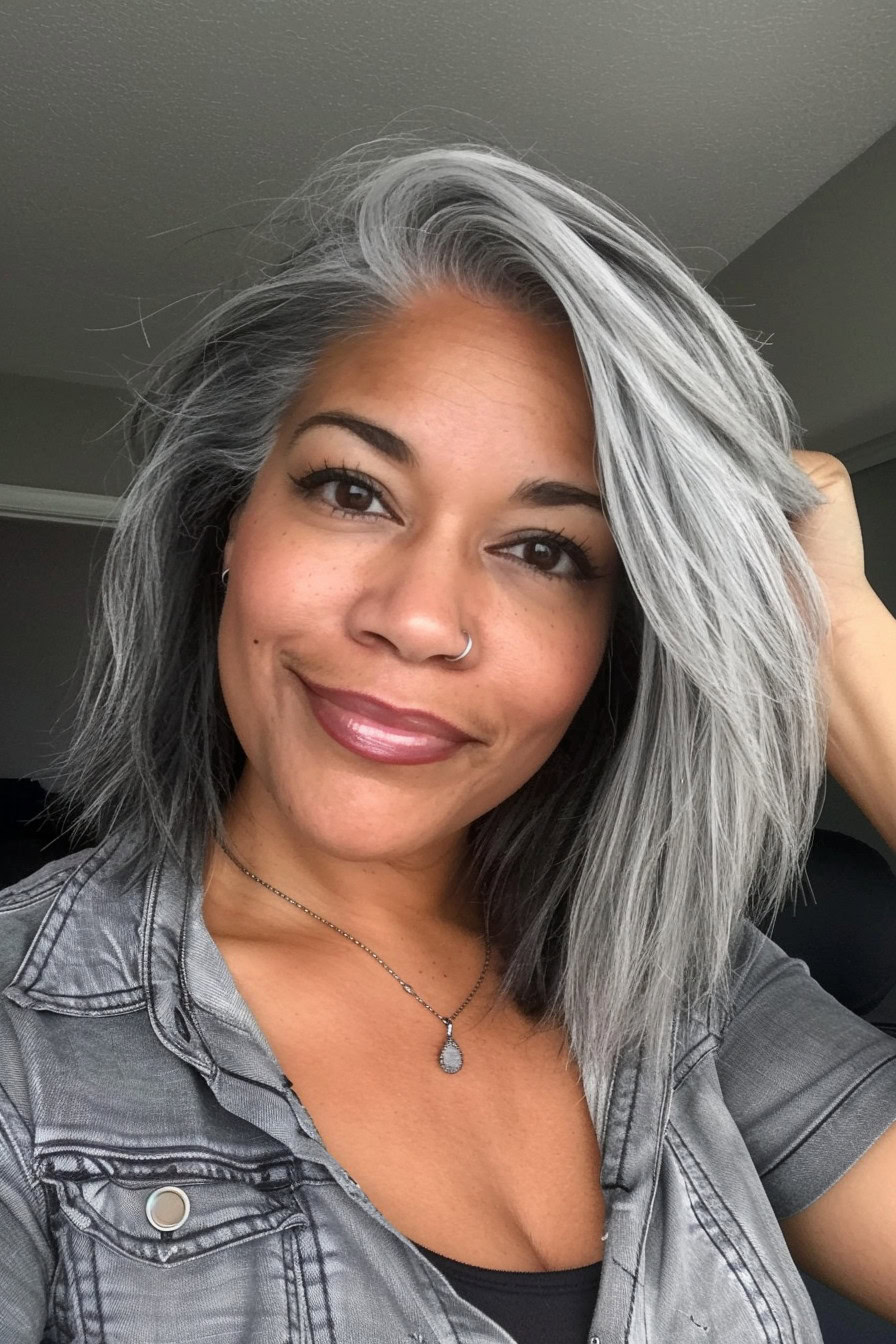 25 Examples of Transitioning to Gray Hair That'll Make You Want To Ditch the Dye - Flo's Blog
