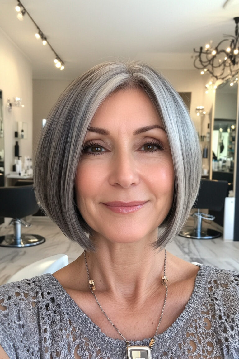 26 Gorgeous Salt And Pepper Bob Ideas - LaylaShine