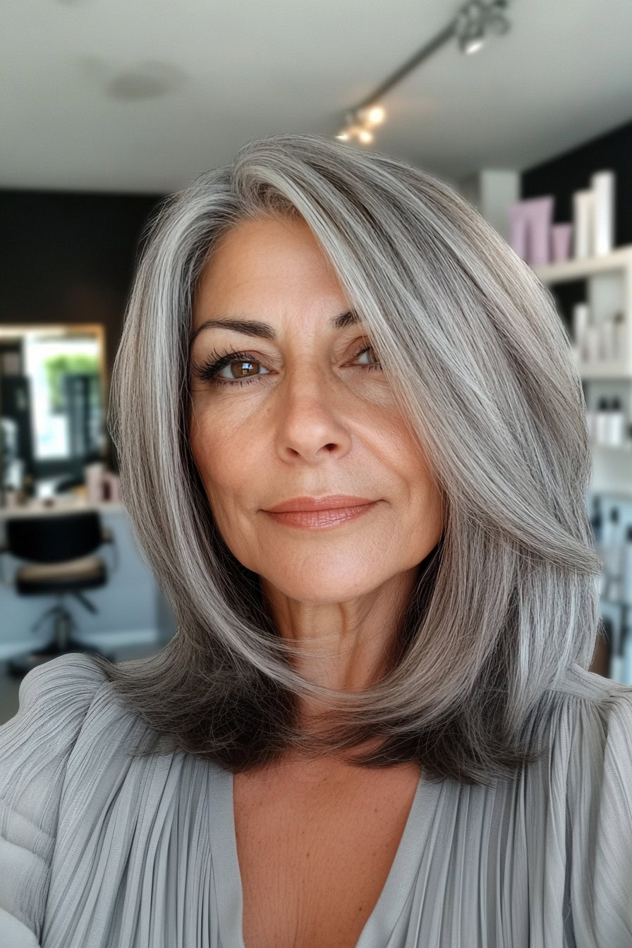 26 Gorgeous Salt And Pepper Bob Ideas - LaylaShine