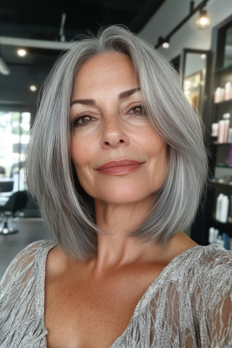 26 Gorgeous Salt And Pepper Bob Ideas - LaylaShine