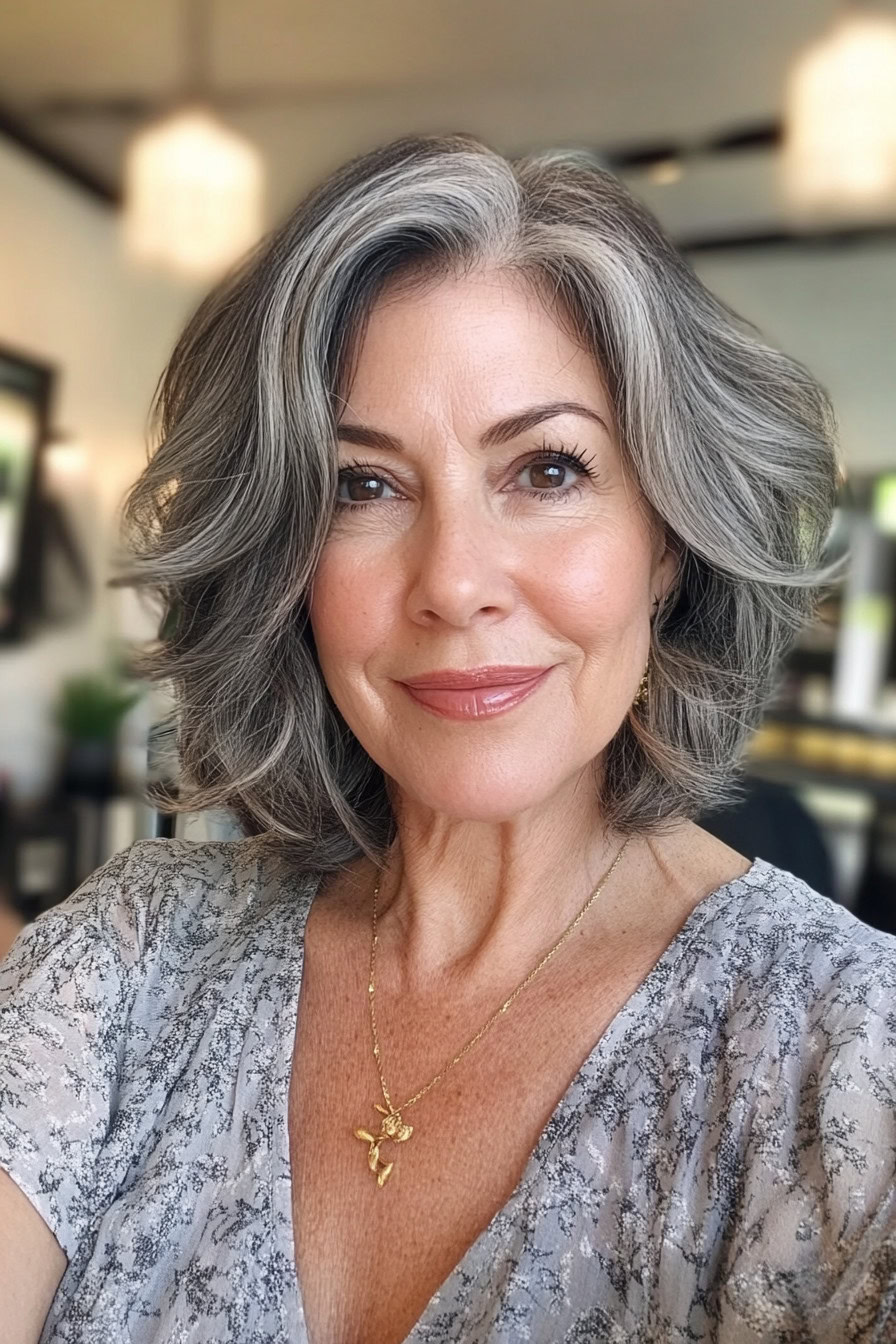 26 Gorgeous Salt And Pepper Bob Ideas - LaylaShine
