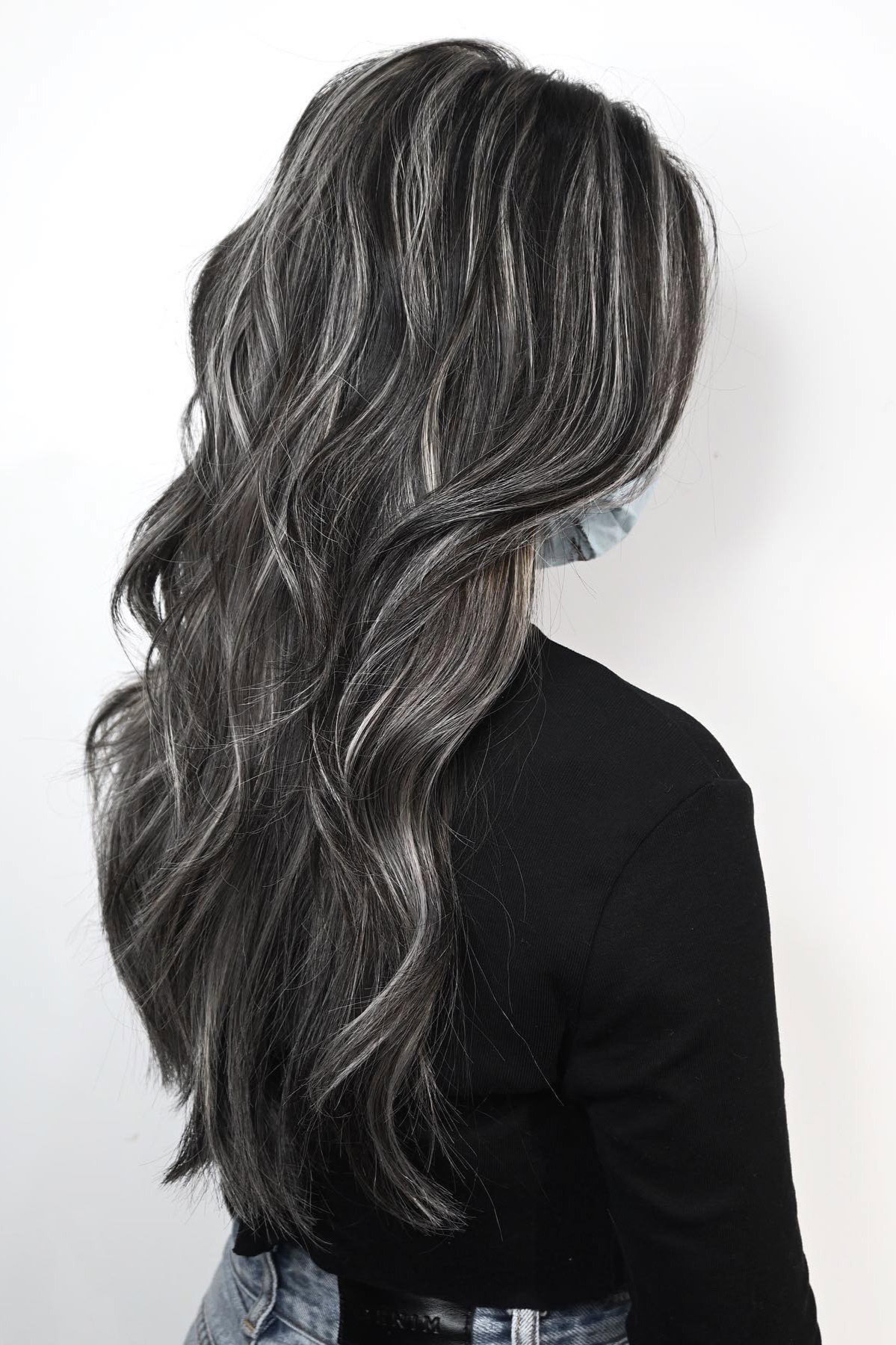 30+ Chic Silver Highlights and Gray Blending Ideas for Dark Hair (NEW ...