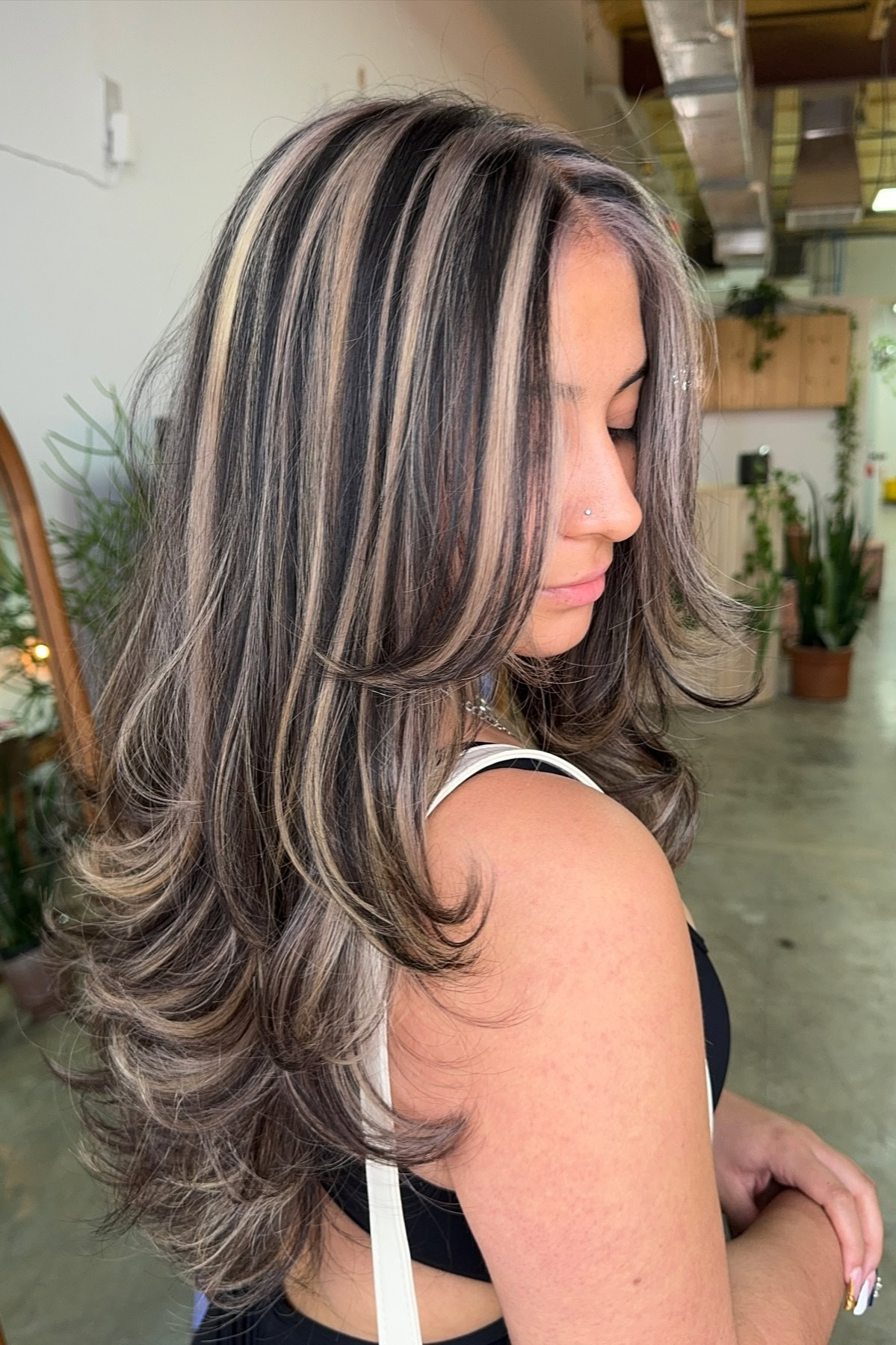 20+ Stunning Ideas For Black Hair With Blonde Highlights - LaylaShine