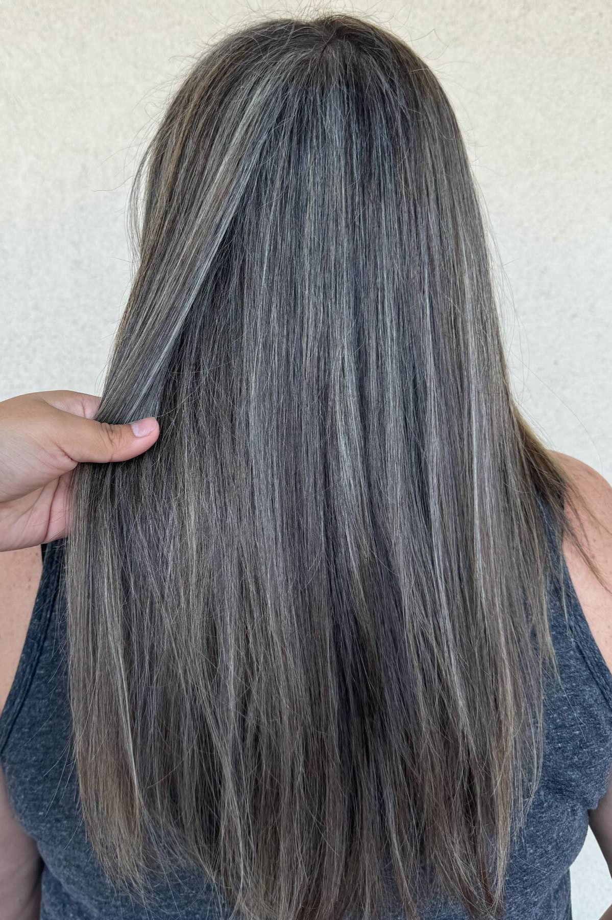 30+ Chic Silver Highlights and Gray Blending Ideas for Dark Hair (NEW ...