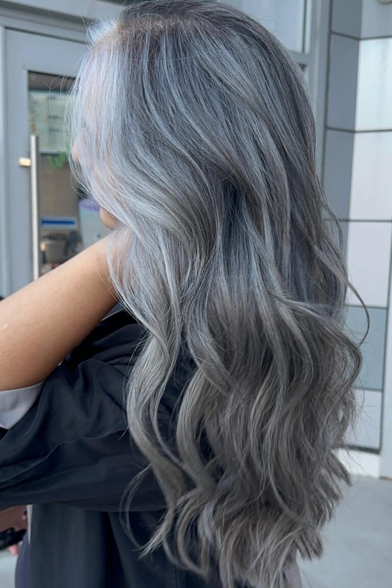 30+ Chic Silver Highlights and Gray Blending Ideas for Dark Hair (NEW ...