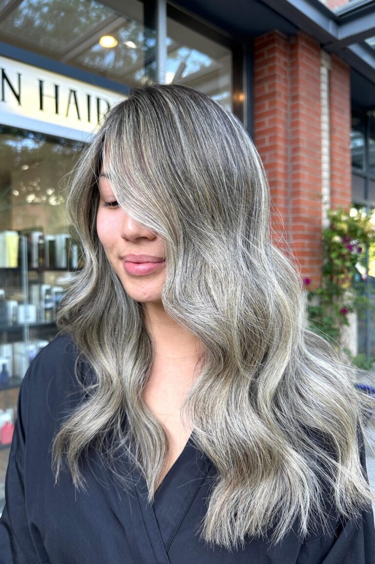 30+ Chic Silver Highlights and Gray Blending Ideas for Dark Hair (NEW ...
