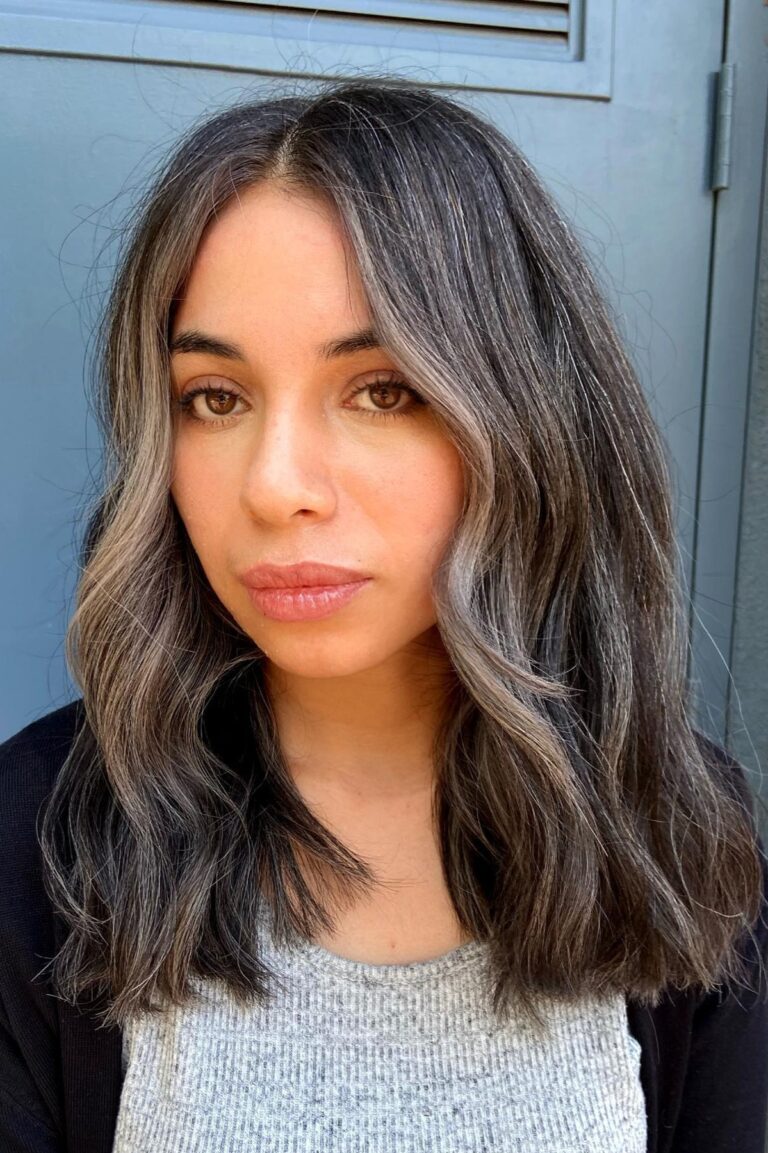 30+ Chic Silver Highlights and Gray Blending Ideas for Dark Hair (NEW ...