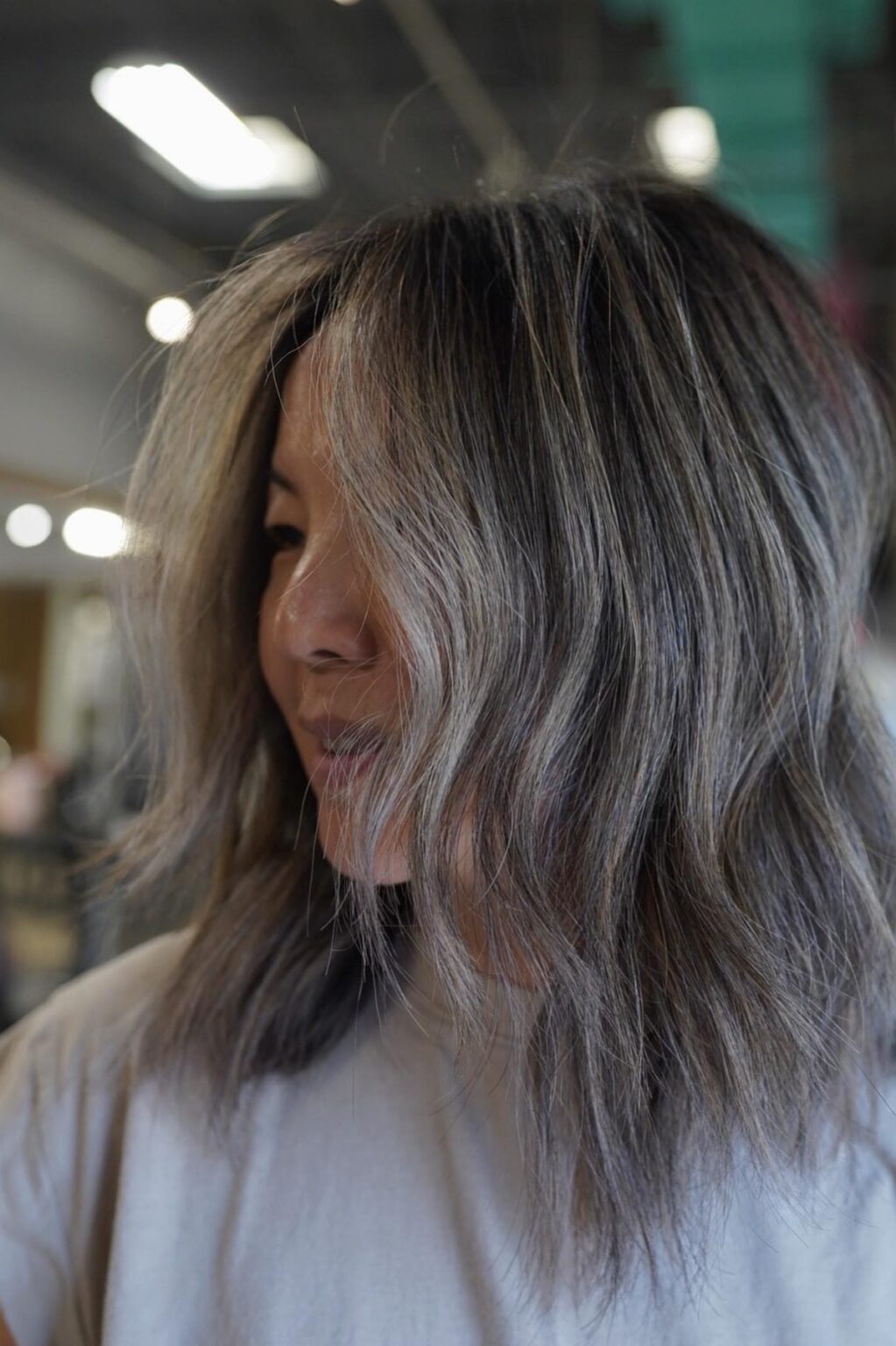 30+ Chic Silver Highlights and Gray Blending Ideas for Dark Hair (NEW ...